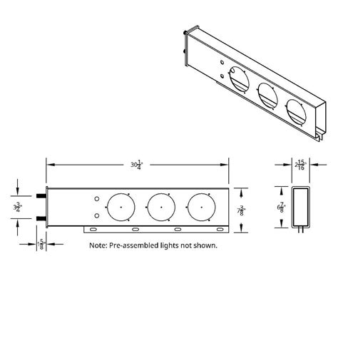 Rear Light Panels And Light Bars Spring Loaded Bar W 6 Red Led Turbine Lights And Visors 3 3 4