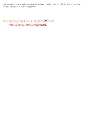 Must Know About Typing Faster On The Keyboard PDF