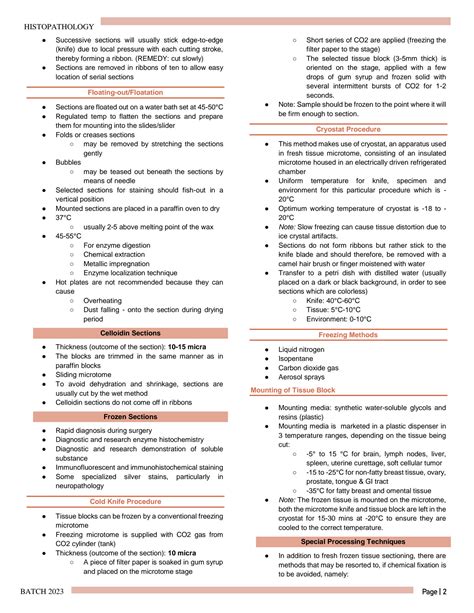 SOLUTION HISTOPATHOLOGY MICROTOMY AND SECTIONING Studypool