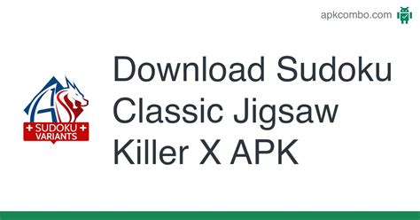 Sudoku Classic Jigsaw Killer X Apk Android Game Free Download