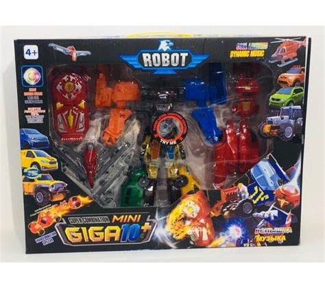 Игрушка Робот трансформер Giga 10 / Робот 10 в 1 / Большой, высота 28 ...