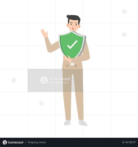 Man With Security Shield Animation Free Download People Animations