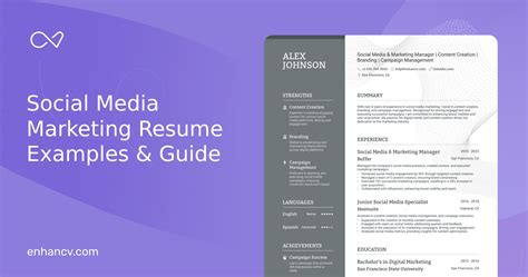 5 Social Media Marketing Resume Examples Guide For 2024