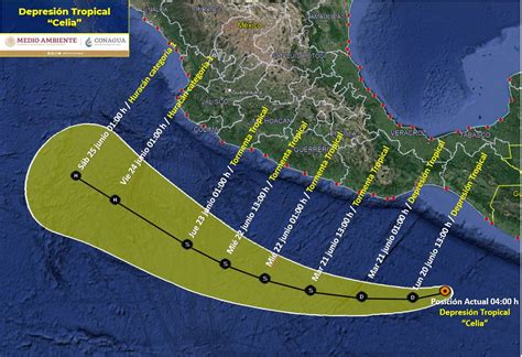 Depresión Tropical Celia Ocasionará Lluvias Torrenciales En El