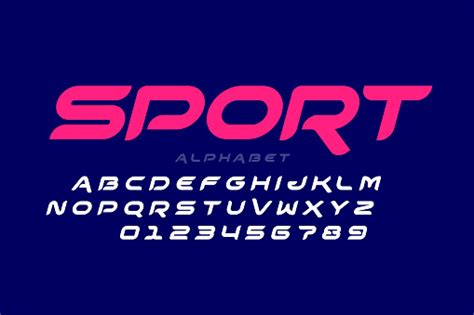 運動風格字體向量圖形及更多打字體圖片 打字體 速度 字母表 Istock