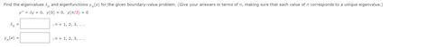Solved y λy 0 y 0 0 y π 3 0λn n 1 2 3 yn x n 1 2 3 Chegg