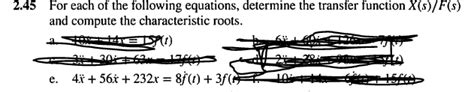 Solved 2 45 For Each Of The Following Equations Determine Chegg