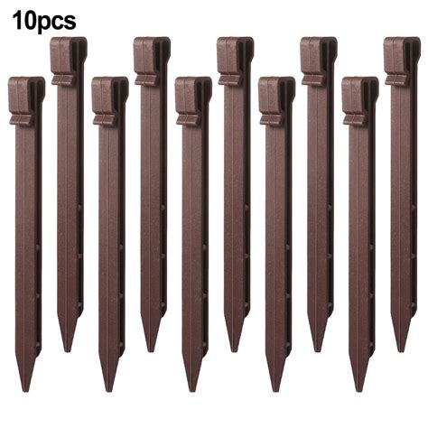 Chengsi 12 Pcs Heavy Duty Garden Anchor Stakes 10 Inch Plastic
