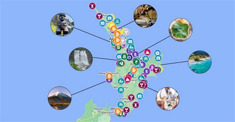 North Island Tourist Attractions Map