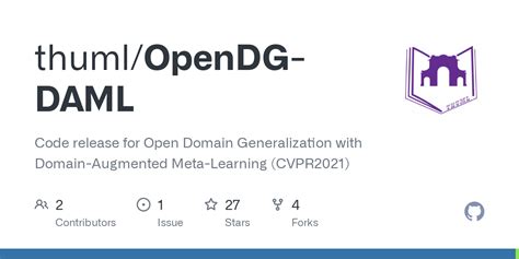 Github Thuml Opendg Daml Code Release For Open Domain Generalization With Domain Augmented
