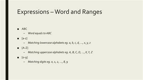 Regular Expression Ppt