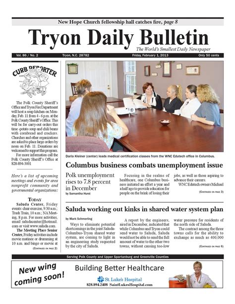 2 1 13 Bulletin By Tryon Daily Bulletin Issuu