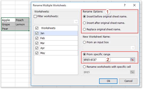 Easily Batch Rename Multiple Excel Worksheets Instantly With Kutools