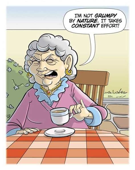 Hahaha Old Lady Humor Cartoon Grandma Funny Pictures