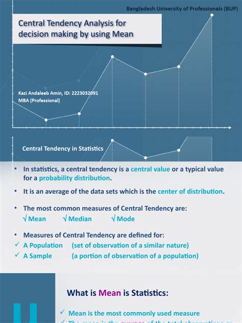 Central Tendency Analysis For Decision Making By Using Mean Pdf