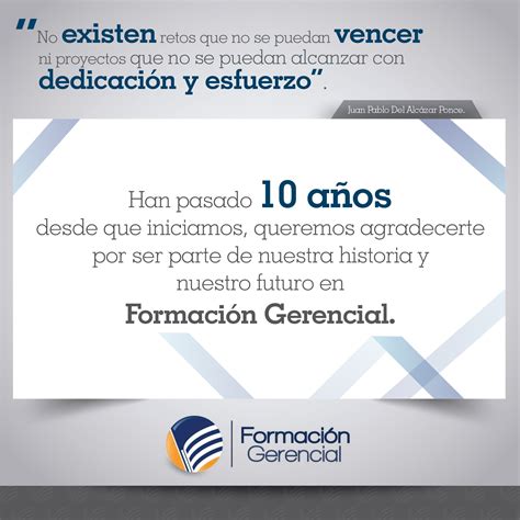 Formación Gerencial cumple 10 años Mentinno Formacion Gerencial Blog