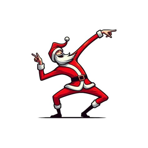Lanky Santa Claus Celebratory Pose His Long Arms Up With A Big Smile
