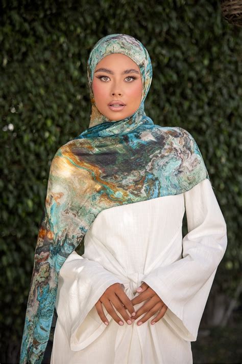 Ember Print Modal Hijab Zahraa The Label