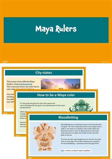 Maya Rulers And Classes — Famous Rulers Years 5 6 Cgp Plus