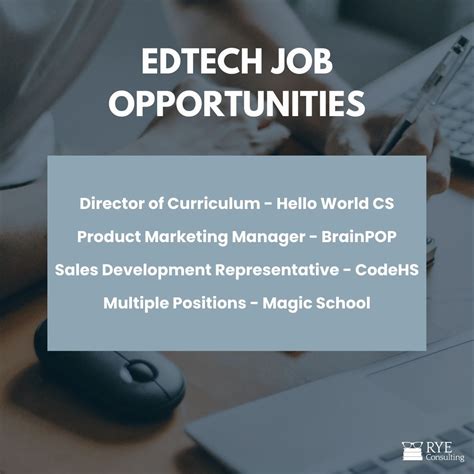 Rye Consulting On Linkedin Edtech Ryeco Edtechjobs Jobopportunities