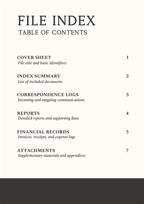 Free Presentation Table Of Contents Template To Edit Online