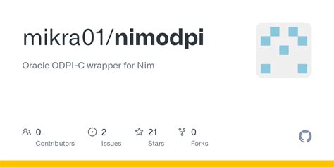 GitHub Mikra01 Nimodpi Oracle ODPI C Wrapper For Nim