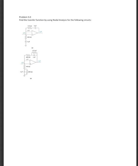 Solved Problem 50 Find The Transfer Function By Using Nodal