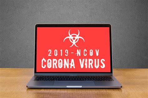 코로나 바이러스 2019ncov 우한 바이러스 경고 위험 표지판 주의 생물학적 위험 텍스트 감기와 독감에 대한 스톡 사진 및