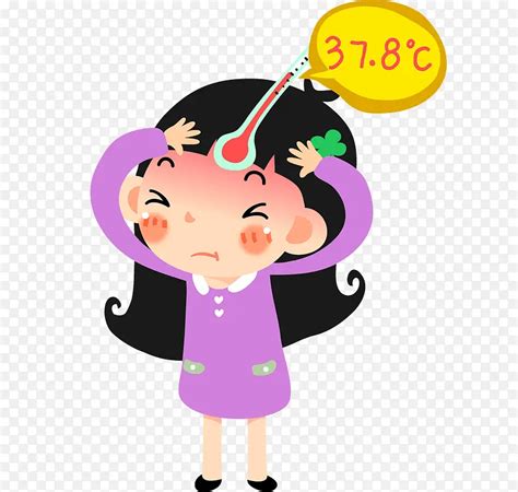 卡通发烧地女孩免抠图png图片素材下载图片编号7849381 Png素材网
