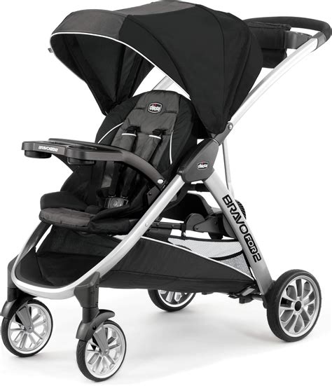 Chicco Bravo For2 Standingsitting Double Stroller Iron