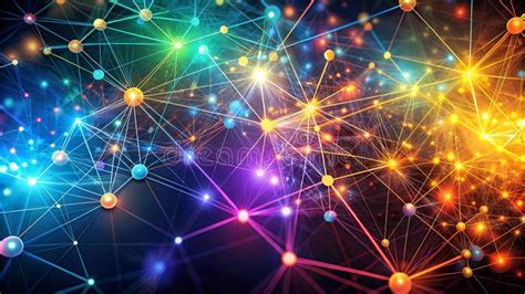 digital symphony a network of glowing nodes generative ai stock