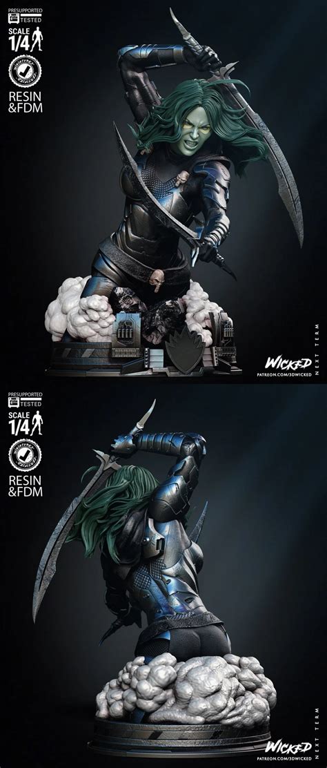 Gamora Comic Bust 3d Print Model Download Free