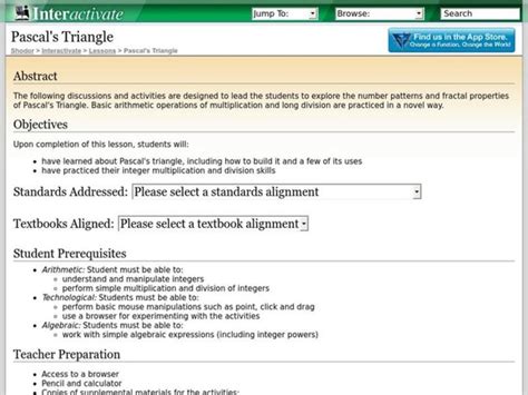 Pascals Triangle Lesson Plan For 7th 11th Grade Lesson Planet