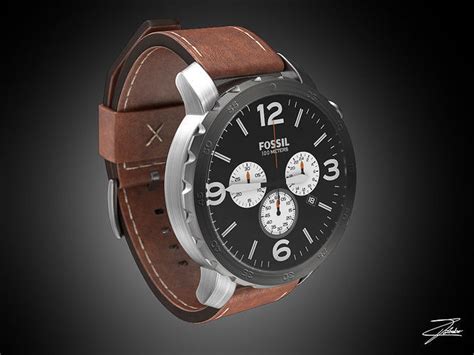 Fossil Jr 1486 Wristwatch 3d Model Cgtrader