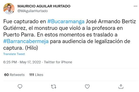 Capturado Sospechoso De Haber Abusado De Una Profesora En Santander