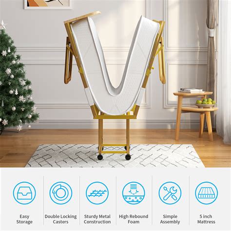 Balus Folding Bed With Mattress 75 X 45 Rollaway Bed Twin Size Bed