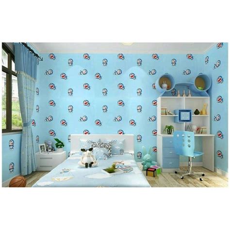 Jual Wallpaper Dinding Karakter Doraemon Biru Wallpaper Motif