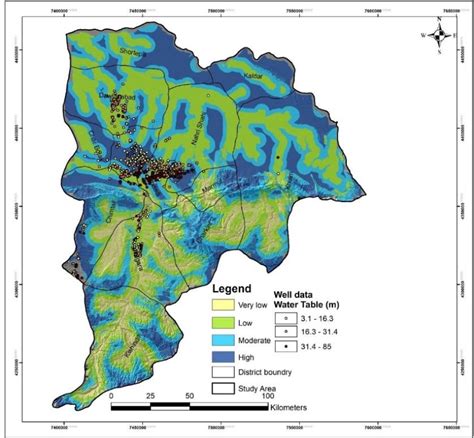 The Groundwater Potential Zones Map Generated From The Ahp Model Based Download Scientific
