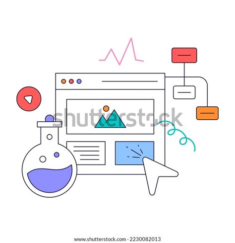 Modern Flat Animated Design Analytic Research Stock Vector Royalty