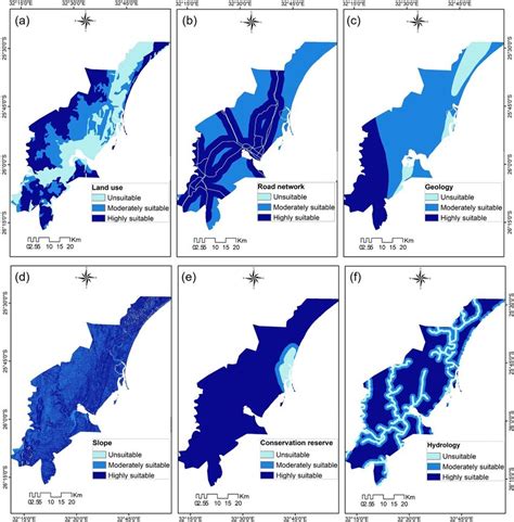 Criteria Maps Classification Of Unsuitable Moderately Suitable And