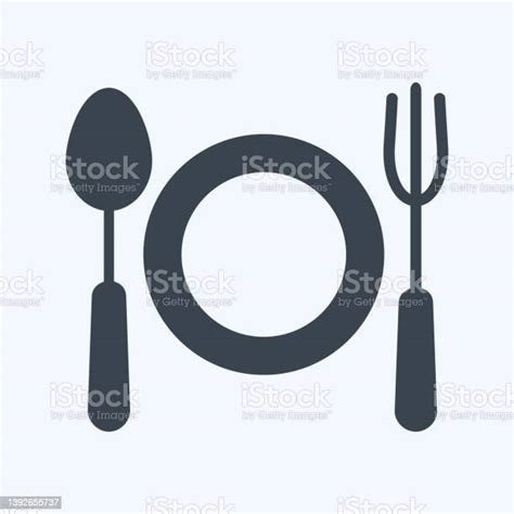 아이콘 저녁 식사 결혼식 상징을 위해 적당한 글리프 스타일 편집 가능한 간단한 디자인 디자인 템플릿 벡터 간단한 기호 그림 강철에 대한 스톡 벡터 아트 및 기타 이미지