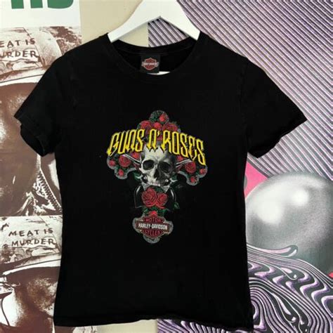 Harley Davidson Guns N Roses Dubai Skull Shirt Gem