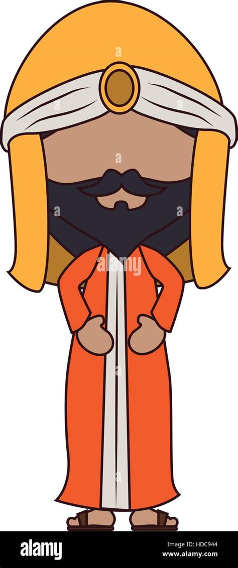 Wise Man Manger Character Vector Illustration Design Stock Vector Image