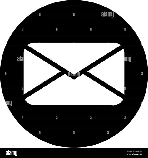 Black And White Email Icon Email Button Stock Vector Image Art Alamy