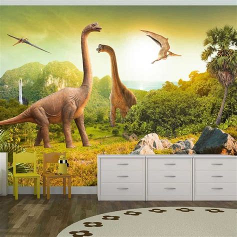 Tapeta w Dinozaury Fototapeta z dinozaurami na ścianę