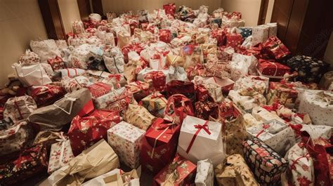 매혹적인 크리스마스 장면 바닥에 쌓인 수많은 선물 크리스마스 장면 배경 리스 배경 샛길 배경 이미지 Hd 크리스마스 장면 리스 샛길 배경 사진 무료 다운로드