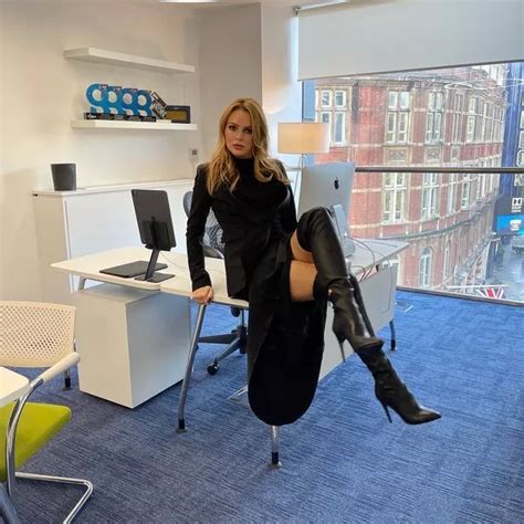 Amanda Holden Parades Endless Legs In Leather Thigh High Boots For Racy Desk Snap Daily Star