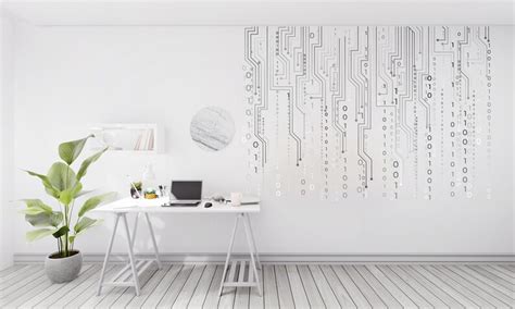 Circuit Board Binary Code Wall Decal Technology Vinyl Wall Etsy