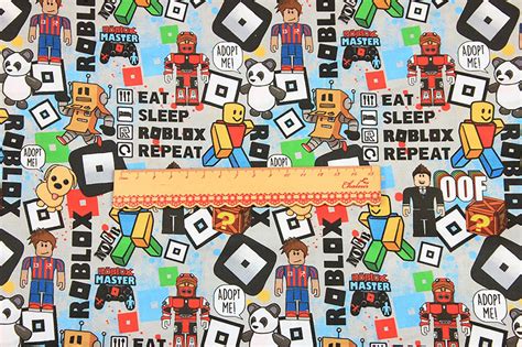 Roblox Fabric Fun Game Fabric 100 Cotton Fabric Cartoon Etsy