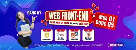 Đăng Ký Web Front End Tặng 04 Khóa Udemy Siêu Hot